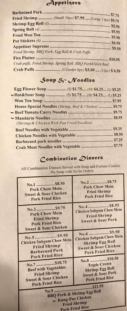 Menu at Double Dragon Restaurant, Kennewick