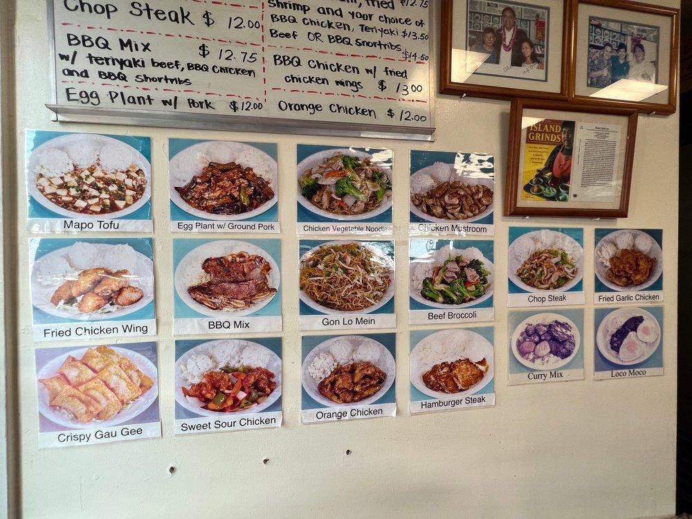 Menu at Mark's Drive Inn BBQ, Honolulu