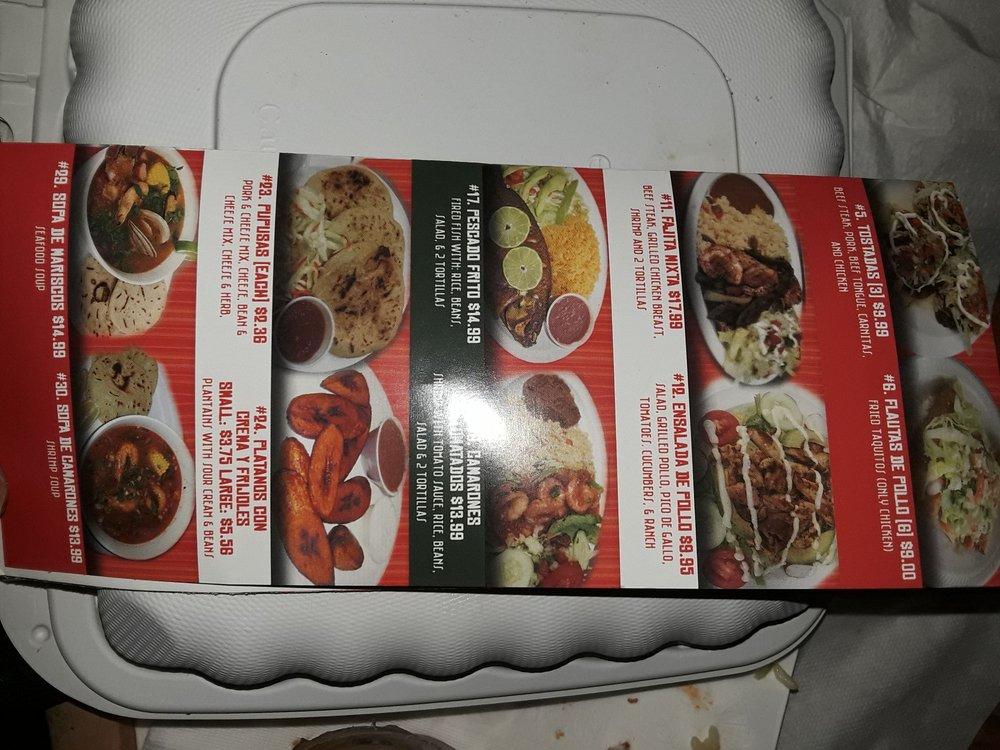 Menu at Pollo Tipico restaurant, Lanham