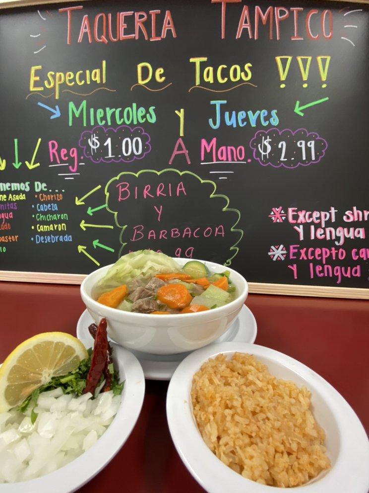 Carta del restaurante Taqueria Tampico, Delano