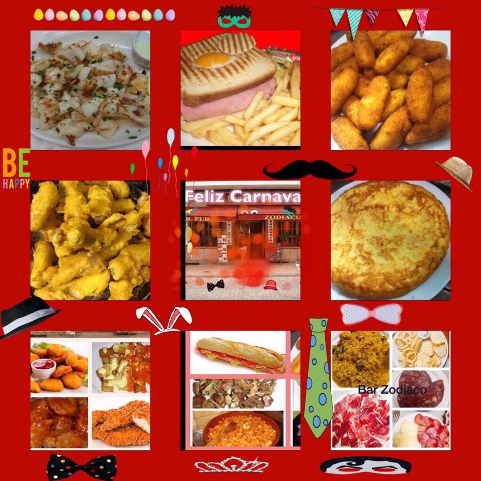 Menu at Bar Zodiaco, El Tiemblo