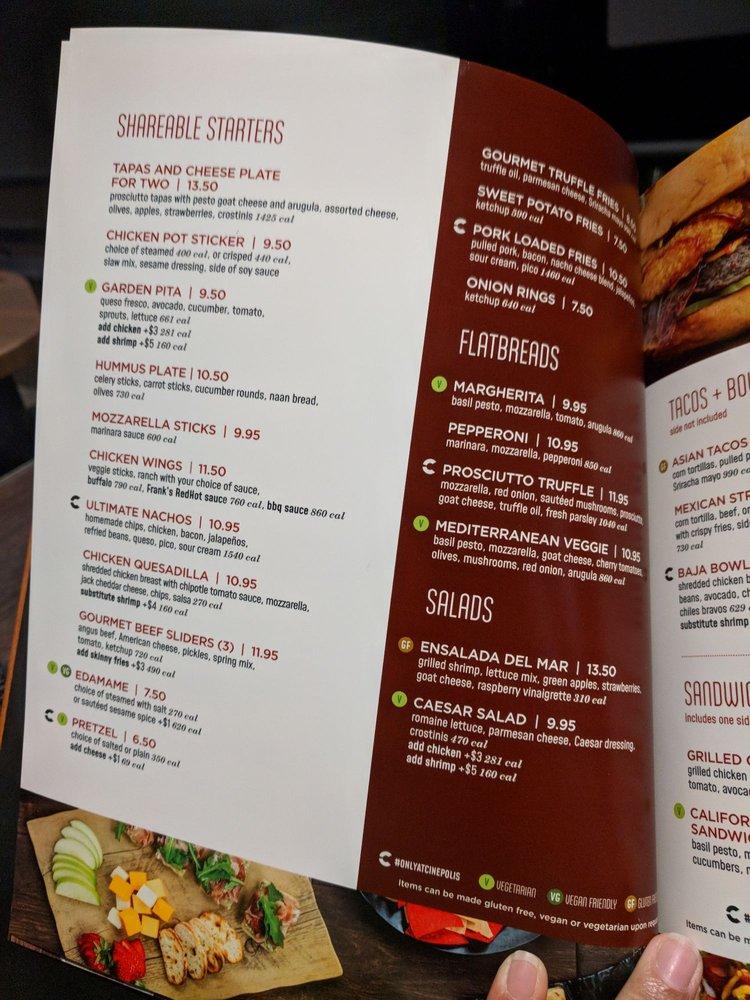Menu at Cinépolis Luxury Cinemas Gaithersburg pub & bar, Gaithersburg