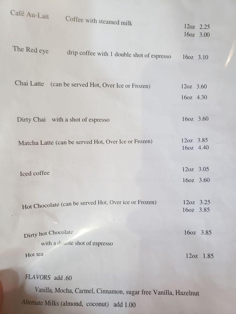 Menu at Stonehouse Cafe, Ephrata Township