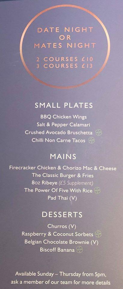 Menu at All Bar One Sheffield, Sheffield