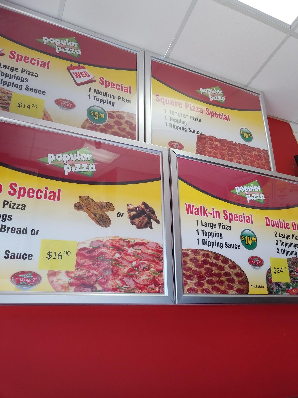 Menu at Popular Pizza pizzeria, Brampton, 860 N Park Dr