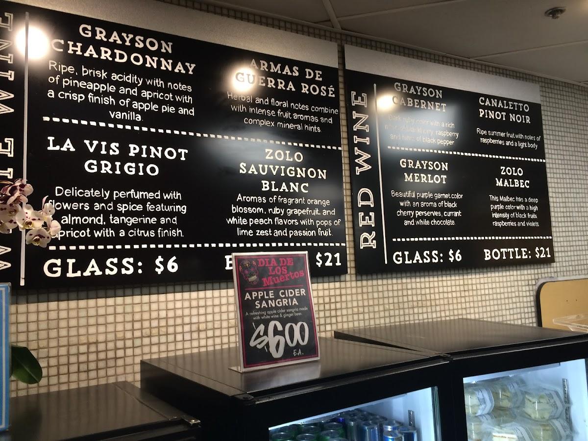 Menu at Central Market Cafe, Austin, 4001 N Lamar Blvd