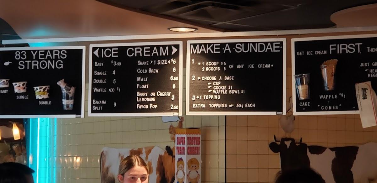Menu at Guernsey Farms Dairy restaurant, Northville