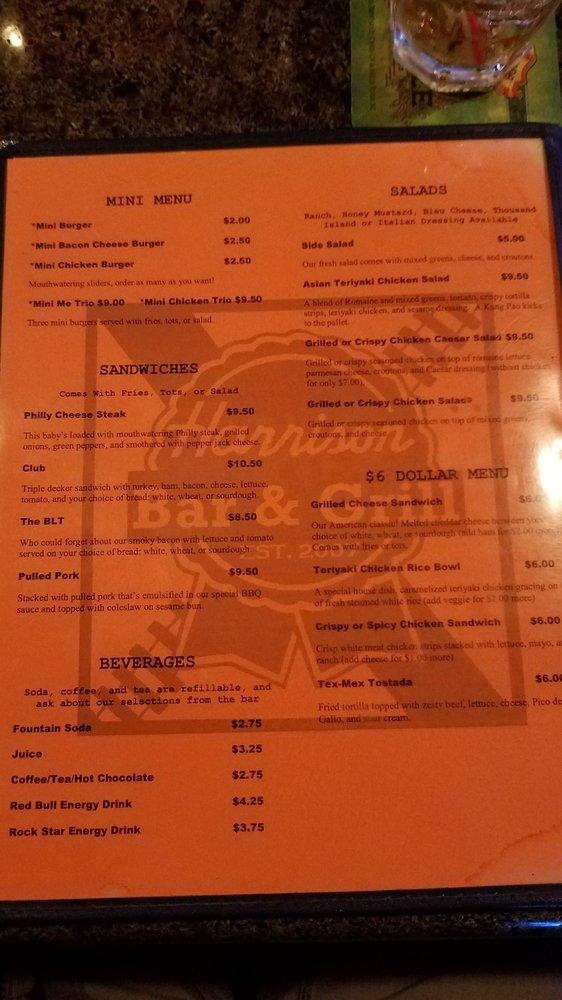 Menu at Harrison Bar & Grill, Corvallis