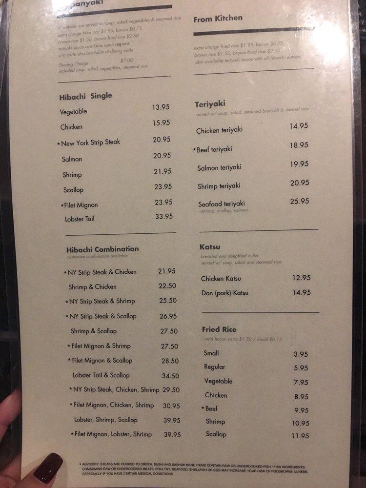 Menu at Kirin House Japanese Steak House & Sushi Bar, Lawrenceville