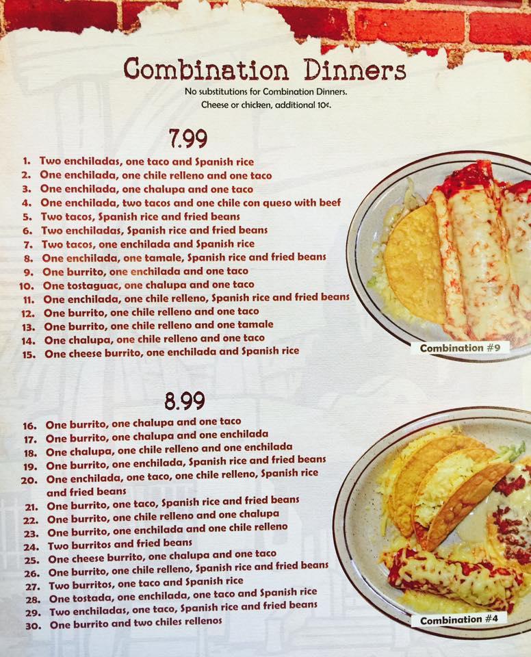 Menu at La Finca Mexican Restaurant, Ashland, Greenup Ave