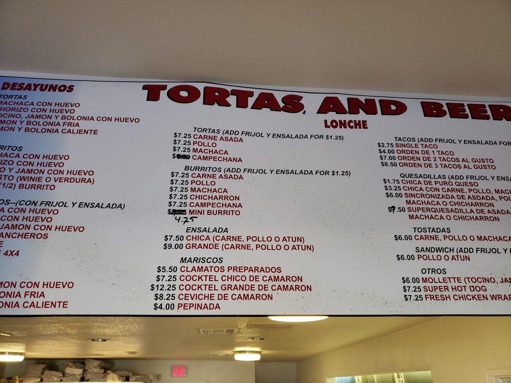 Carta de La Fuente mini store/Restaurant, Calexico