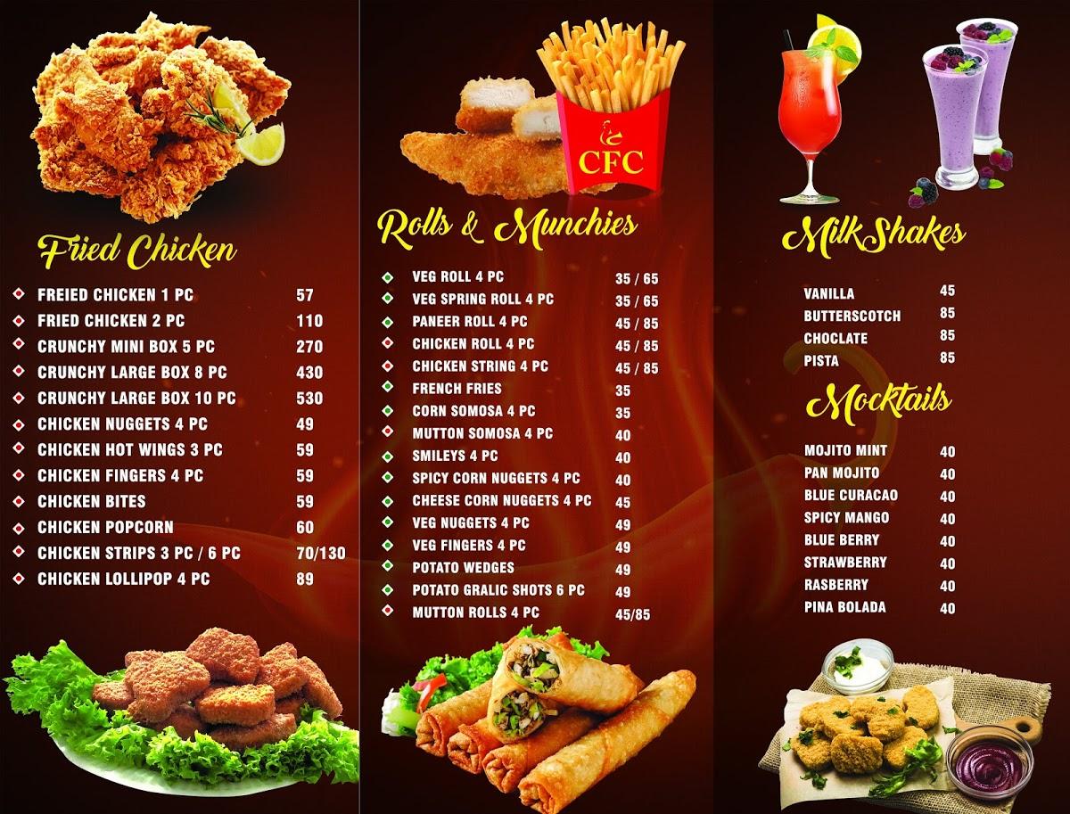 Menu at CFC (Crunchy Fried Chicken), Tirupati