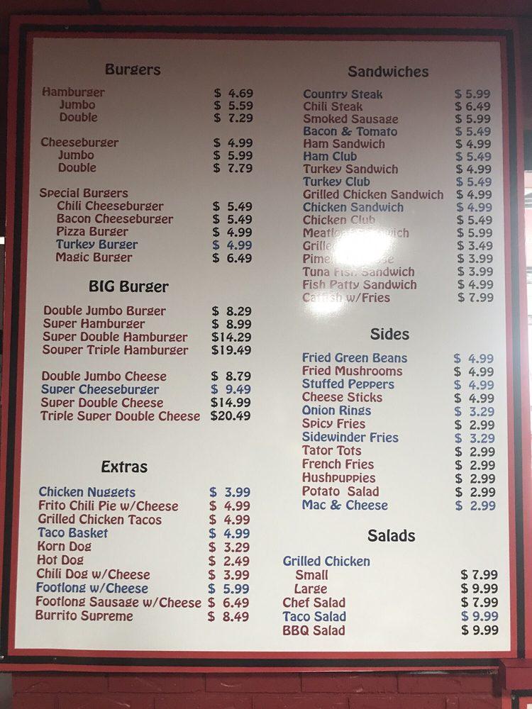 Menu at Morrilton Drive Inn Restaurant, Morrilton, N Oak St