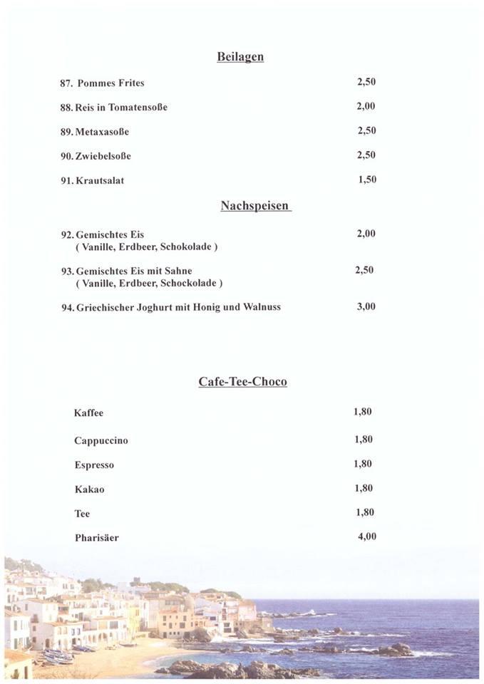 Speisekarte von Restaurant Sirtaki, Bredstedt