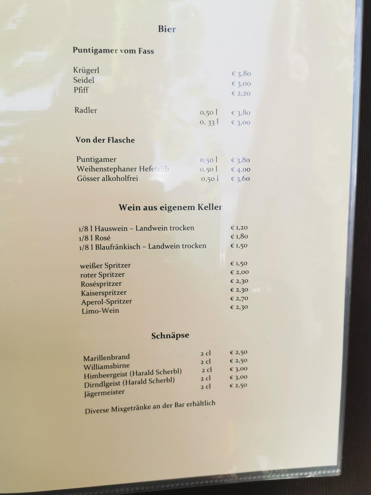 Speisekarte von Gasthaus Rausch restaurant, Jois