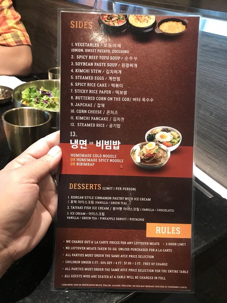 Menu at Master Kim’s Korean BBQ, Las Vegas, S Durango Dr #100