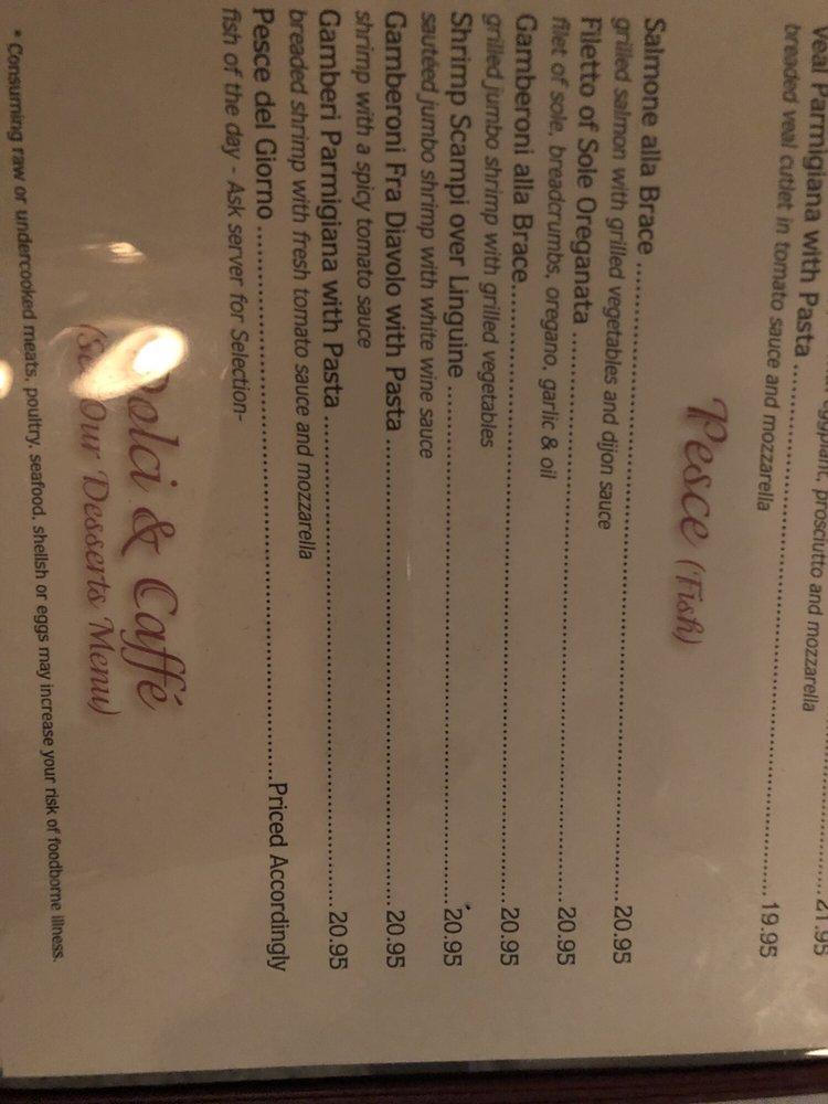 Menu at Riviera Ristorante restaurant, New York City, Utopia Pkwy