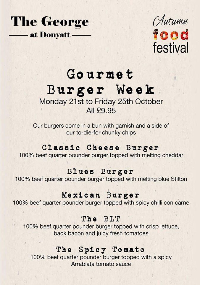 Menu at The George at Donyatt pub & bar, Ilminster