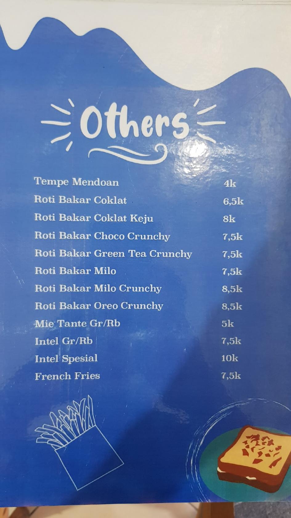 Menu at Susu Segar & Roti Bakar Si Sembeng restaurant, Ngawi