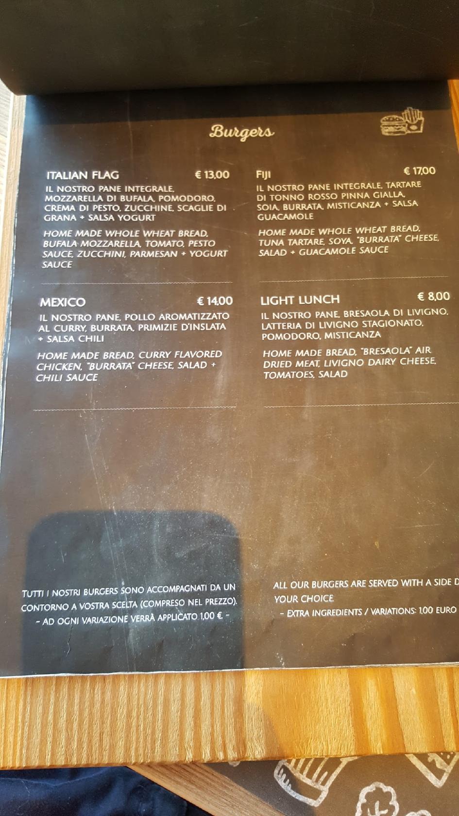 Menu at Why not? Livigno restaurant, Livigno