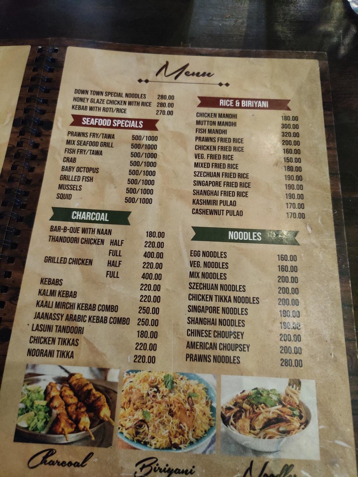 Menu at 12 To 12 Downtown Restaurant, Kottayam