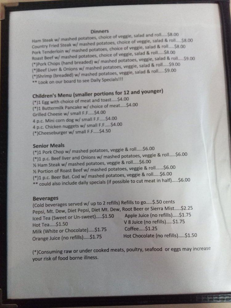 Menu at Gathering Place restaurant, Newtonsville