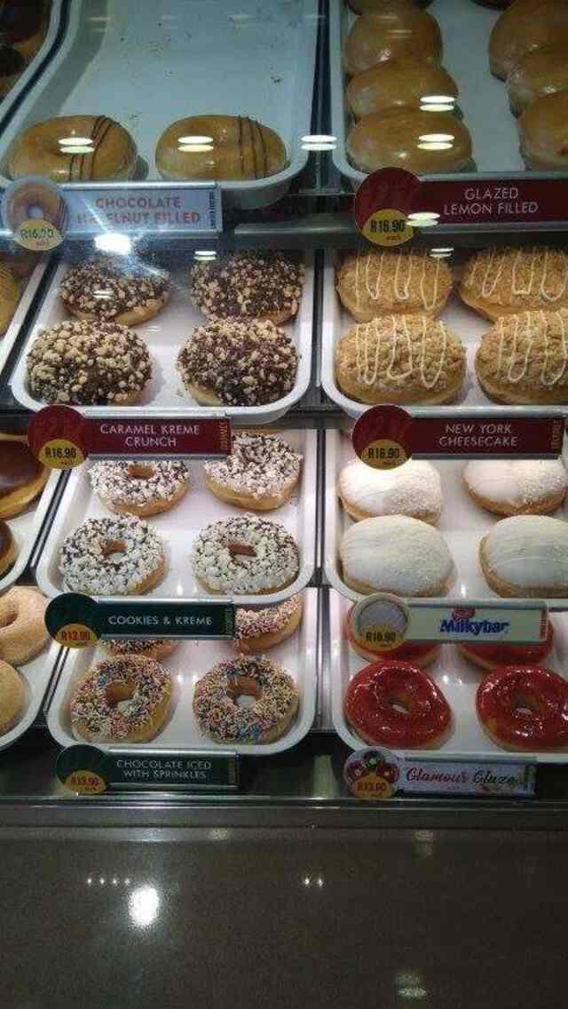 Menu at Krispy Kreme Gateway cafe, Umhlanga, Shop G350