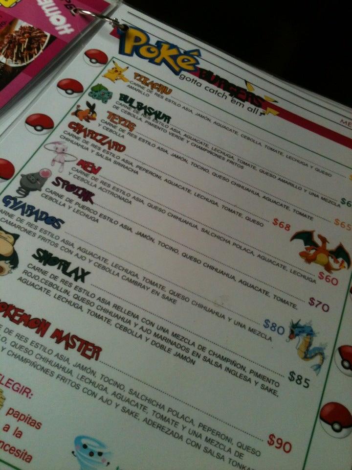 Carta de Li JiANG maid cafe store, Monterrey, Av. Del Estado 244