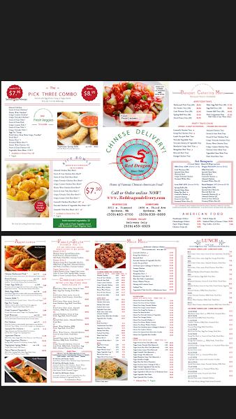 Menu at Red Dragon Northside restaurant, Spokane, E Diamond Ave