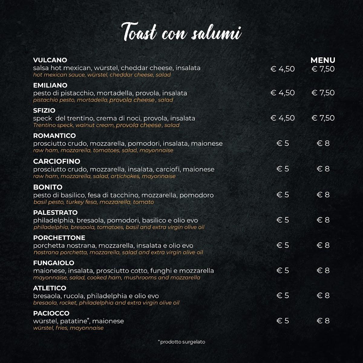 Menu at Squisito - Toast & Hamburger restaurant, Cefalù