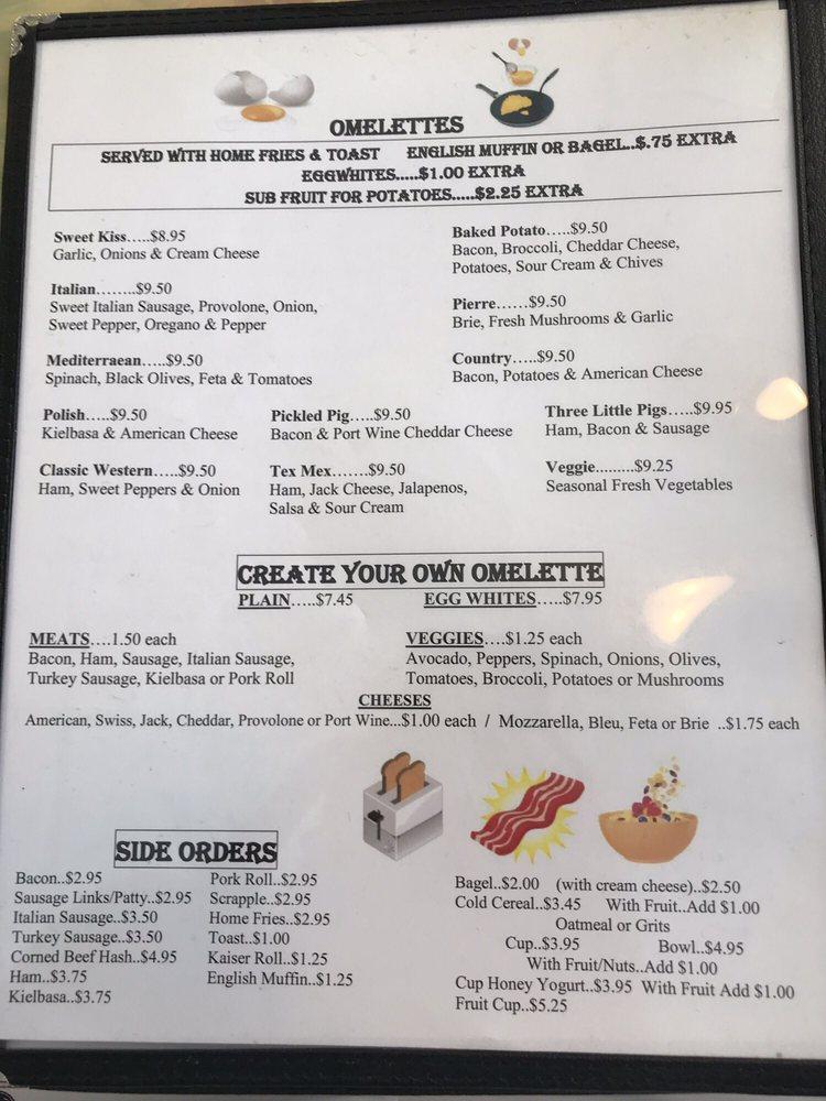 Menu at Sun'z Up Cafe, Wildwood Crest