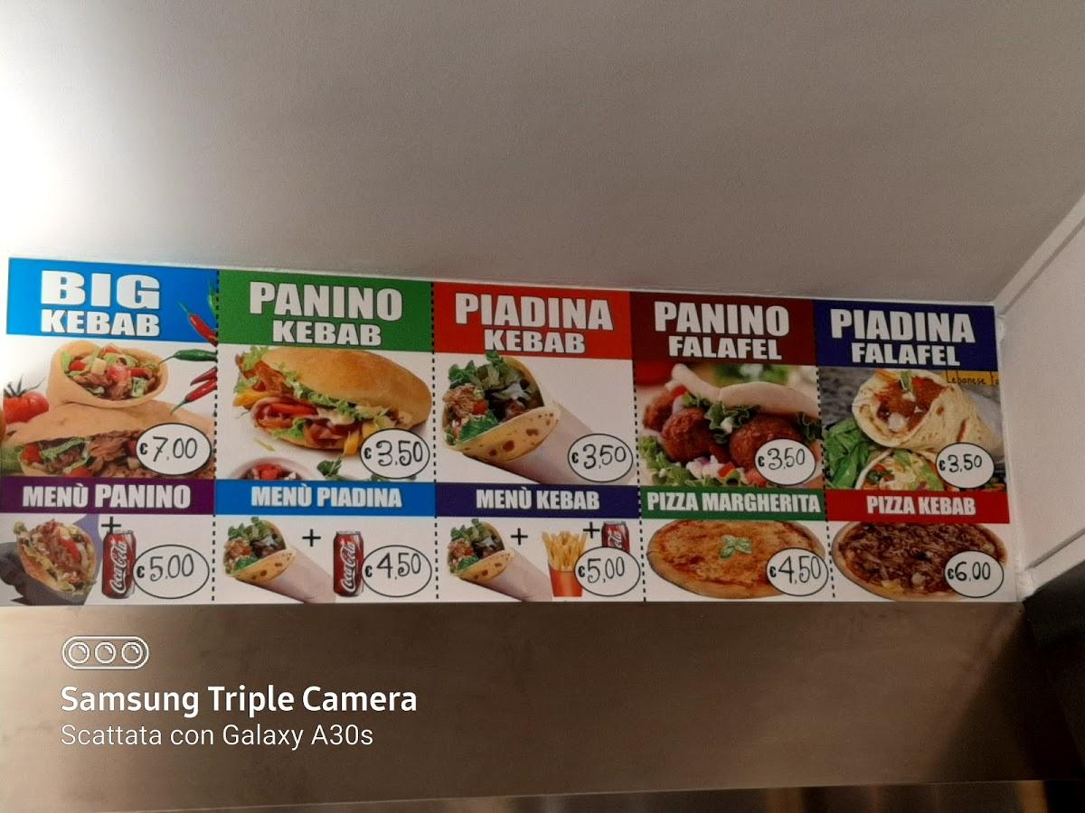 Menu at DALI SNACK BAR PIZZERIA E KEBAB, Venice