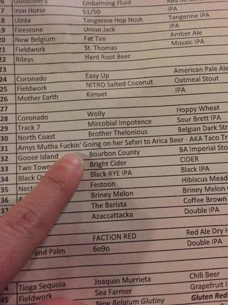 Menu at Goldstein's Mortuary & Delicatessen pub & bar, Fresno