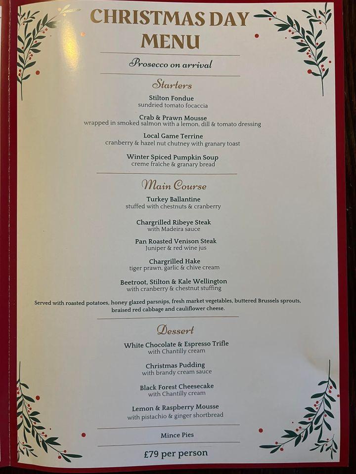 Menu at Ye Olde Hobnails Inn pub & bar, Little Washbourne