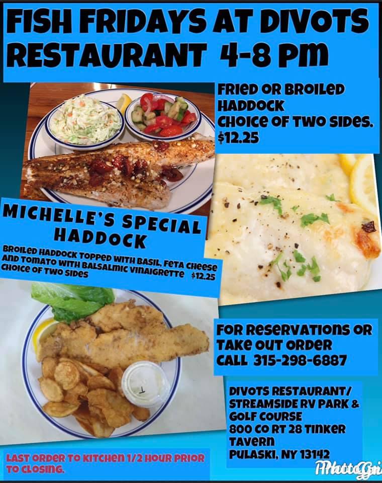 Menu at Divot's Restaurant & Bar, USA