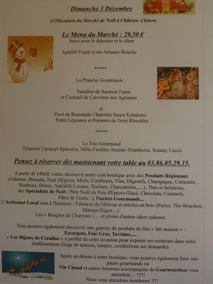 Menu at Hotel Restaurant Du Parc Chateau, Château-Chinon(Ville)