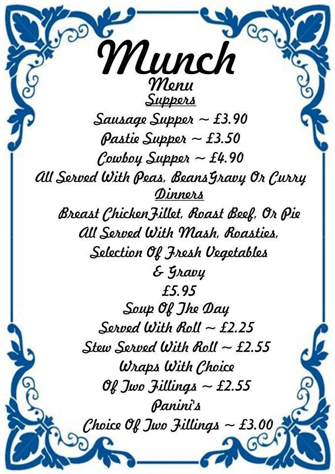 Menu at Munch Belfast LTD restaurant, Belfast, 19-21 Church Ln