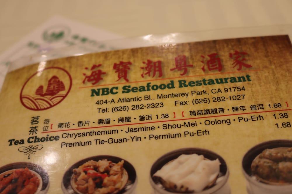 Menu at NBC Seafood Restaurant, Monterey Park