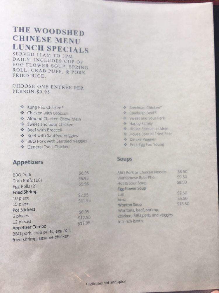 Menu at Regent Chinese Restaurant, Longview