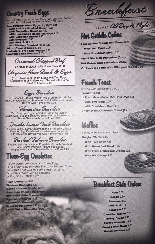 Menu at Starview Diner restaurant, Somerdale