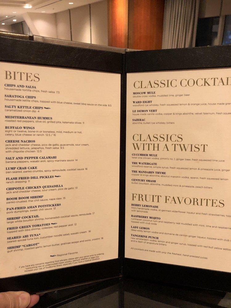 Menu at Concorde Grill restaurant, Atlanta, 1 Hartsfield Center Pkwy