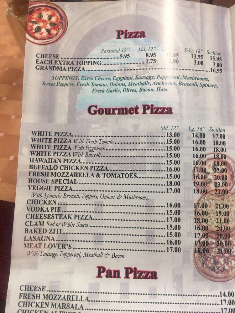 Menu at Italian Touch pizzeria, Keyport