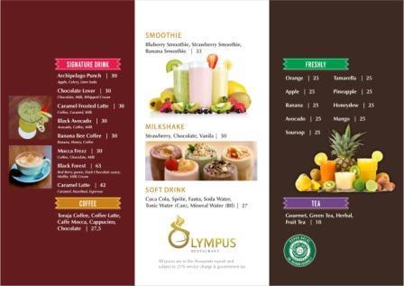 Menu at ASTON Makassar Hotel & Convention Center restaurant, Makassar