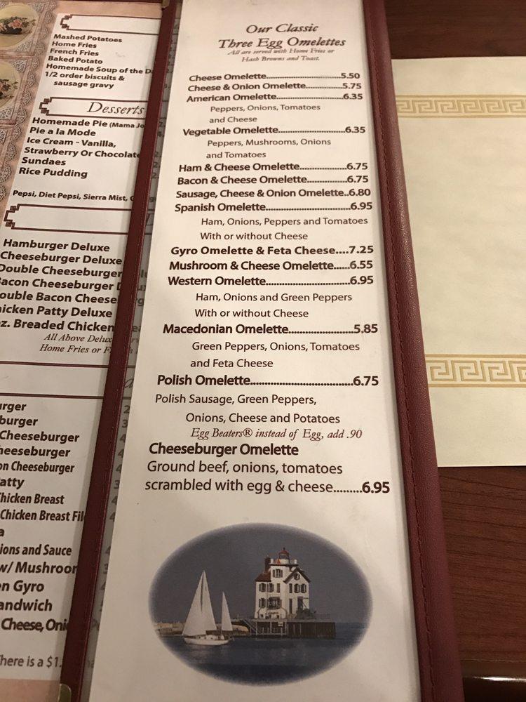 Menu at Chris' Restaurant, Lorain