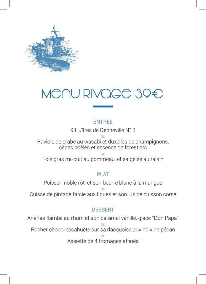 Menu au Les Ormes restaurant, Barneville-Carteret