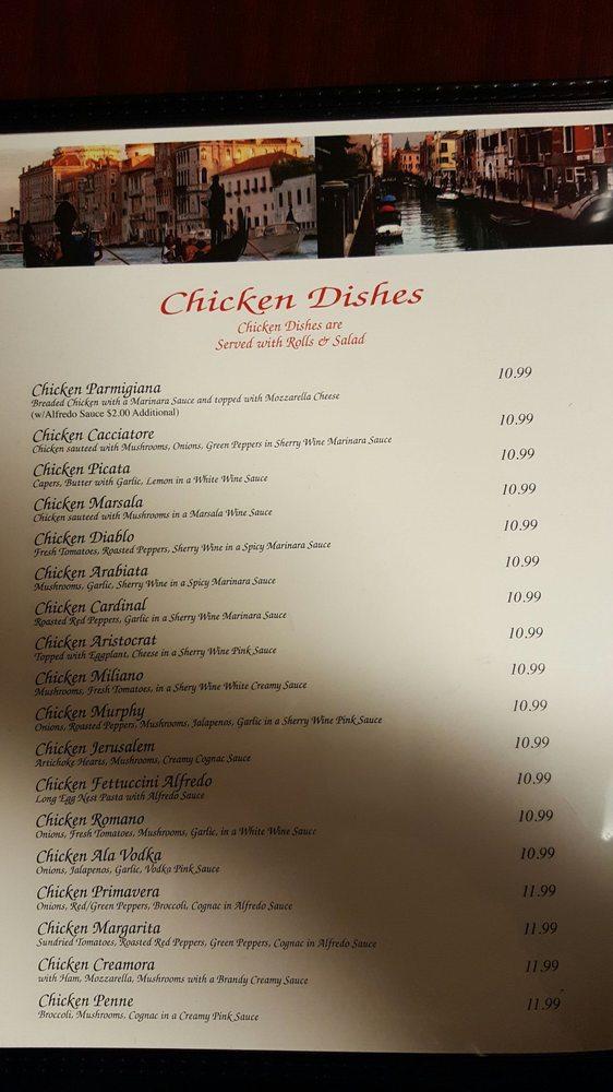 Menu at Fontana Italian Restaurant, Moore