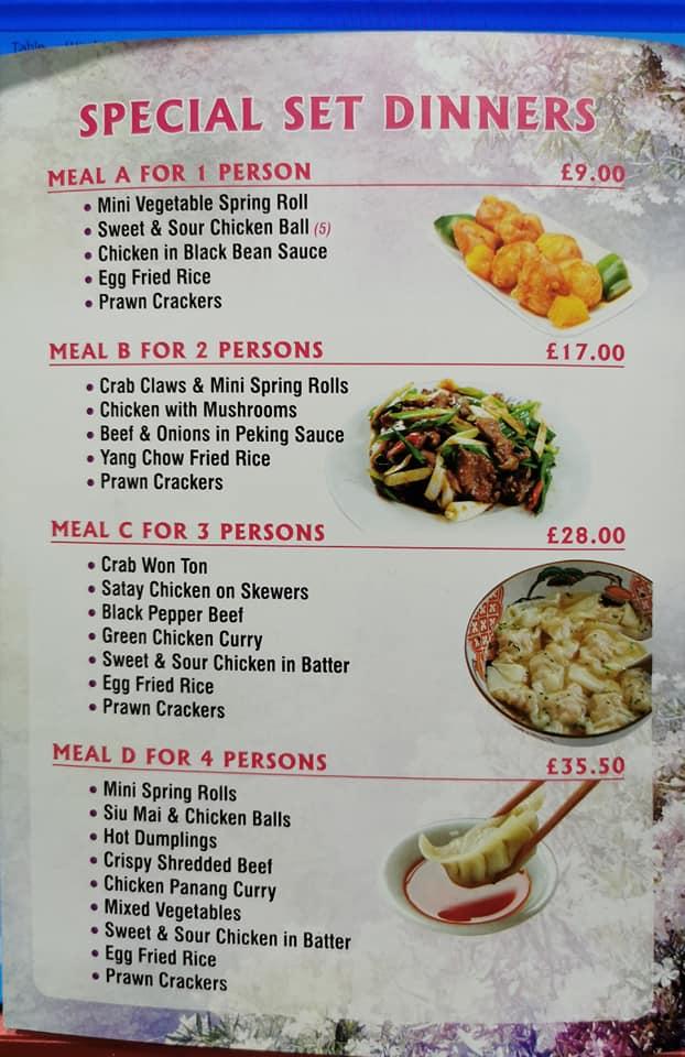Menu at Hot Dumplings fast food, Aberystwyth