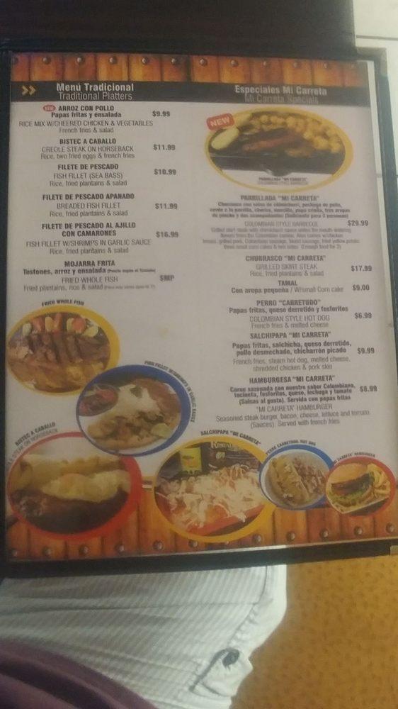 Menu at Mi Carreta Restaurant and Bakery, Saint Petersburg