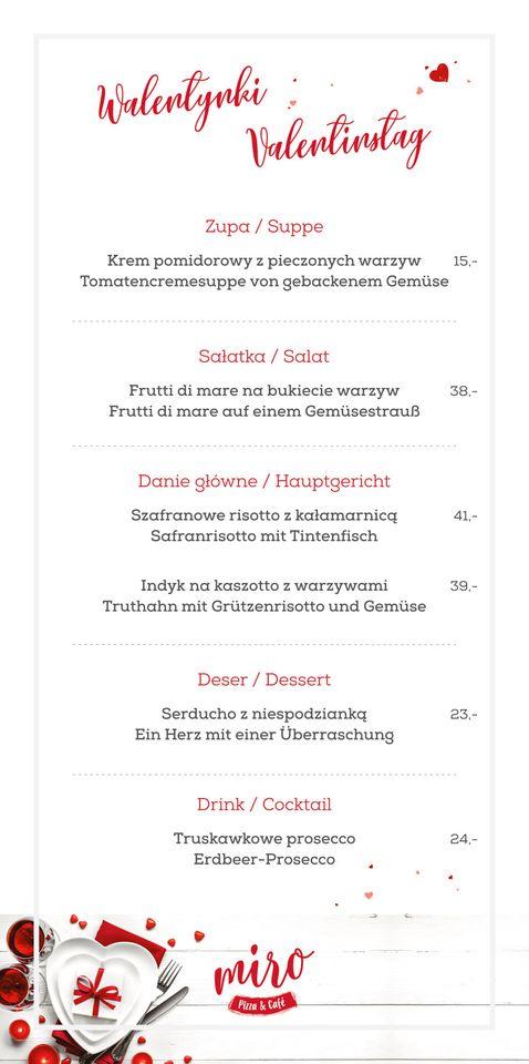 Carta de Miro Pizza & Cafe Łęknica, Łęknica, Graniczna 2A