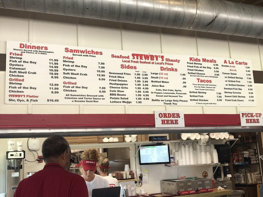 Menu at Stewby's Seafood Shanty fast food, Fort Walton Beach, 235 Santa ...